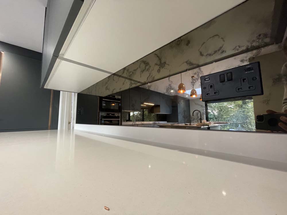 Antique Toughened Mirror Splashbacks - Bespoke | Splashbacks 4U