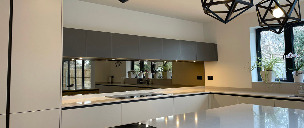 Antique Toughened Mirror - Silver - splashback - 1 - Bespoke ...