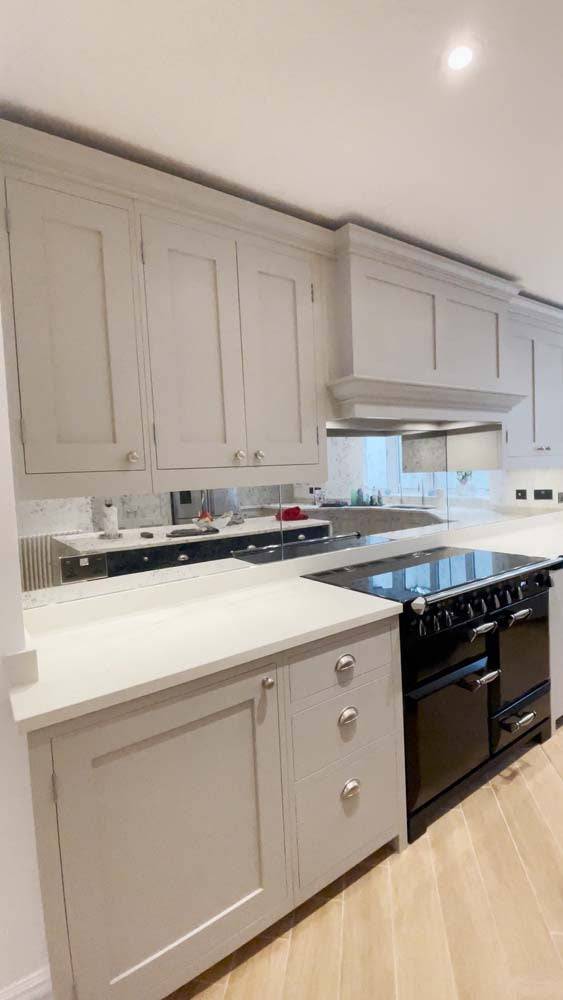 Antique Toughened Mirror - Silver - splashback - 4 - Bespoke ...