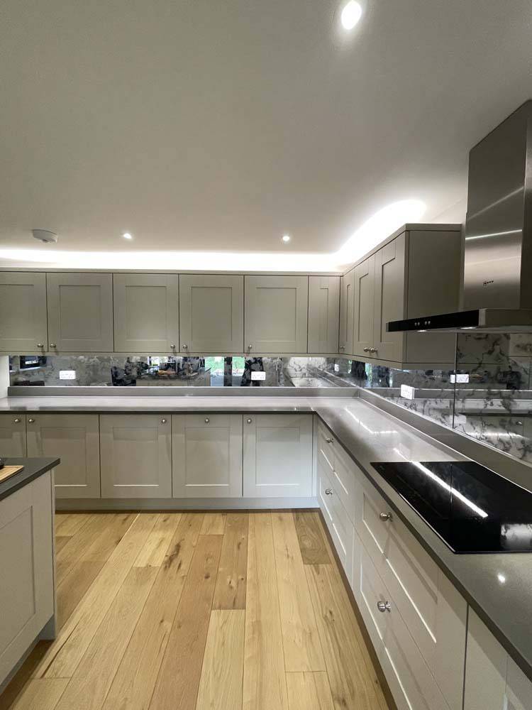 Antique Toughened Mirror - Silver - splashback - 8 - Bespoke ...